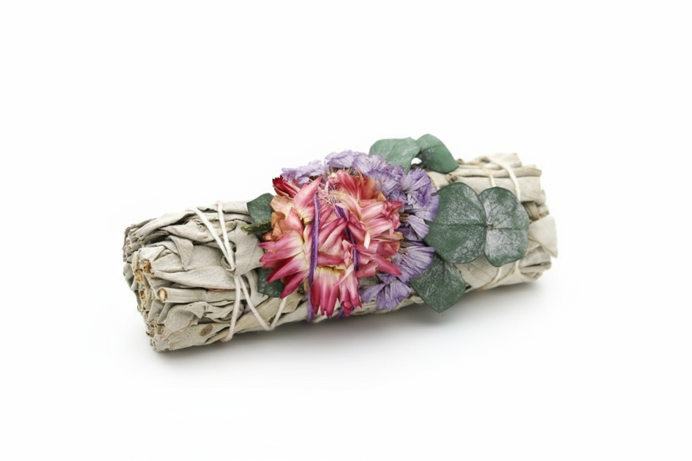 Smudge stick-Fairy Dreams Floral - White Sage with Flowers – The ...
